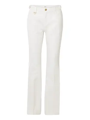 Chloé Embellished Straight-leg Jeans - White