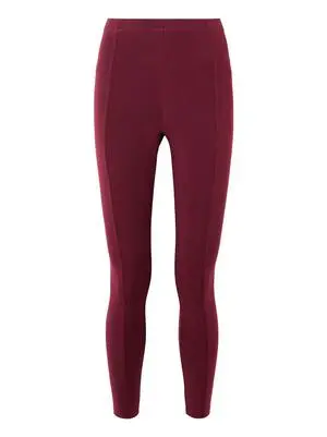 Another Tomorrow Stretch-lenzing Lyocell Leggings - Burgundy