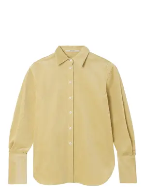 Another Tomorrow Organic Cotton-corduroy Shirt - Yellow