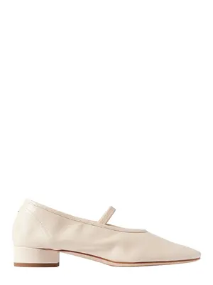 AeydĒ Pippa Leather Mary Jane Pumps - Cream