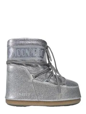 Moon Boot Icon Glitter Low Boots - Silver