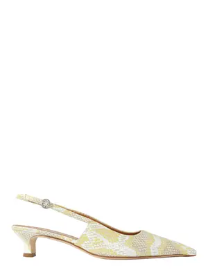 AeydĒ Catrina Snake-effect Slingback Pumps - Animal Print