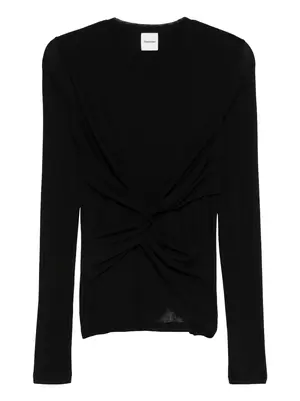 Nanushka Twisted Top - Black