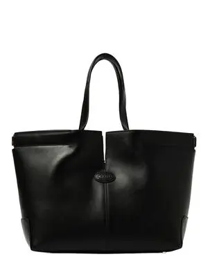 TOD'S Leather Tote Bag Black