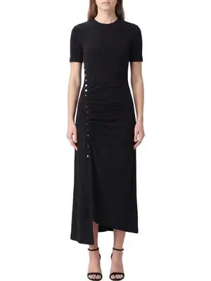 Rabanne Maxi Dress With Button Detail - Black
