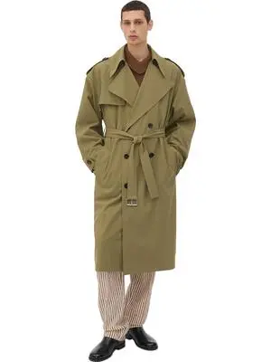 BOTTEGA  VENETA Bottega Veneta Fine Wool Trench Coat - Algae