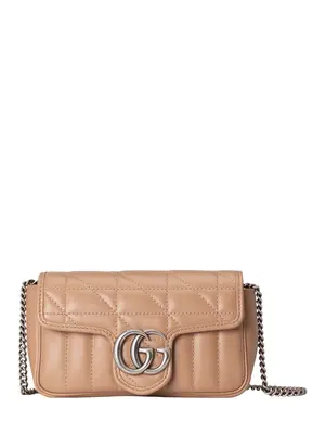 Gucci Gg Marmont Super Mini Bag - Brown