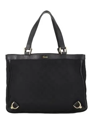 Gucci Gg Canvas Abbey Tote - Black