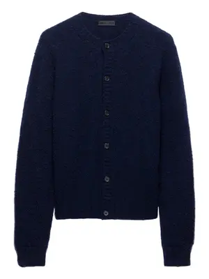 Prada Shetland Wool Cardigan - Navy