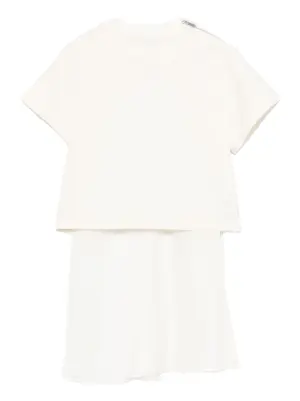 Sacai Contrast-panel T-shirt - Neutrals