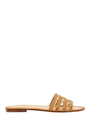 CARRIE FORBES Carrie Forbes Alana Raffia Flat Sandals
