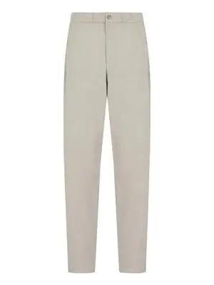 Giorgio Armani Washed Silk-blend Trousers - Green