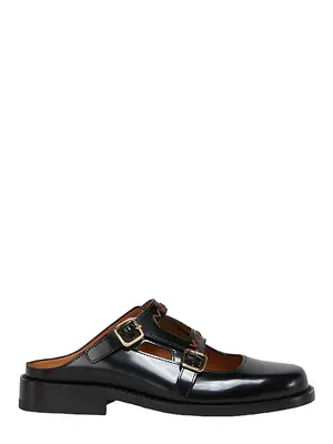 Marni Double-Buckle Leather Loafers 00n99