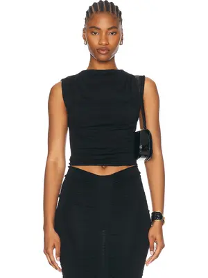 Alexander Wang Ruched Tank Top - Black