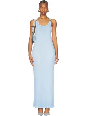 Jean Paul Gaultier Overall Clip Long Dress - Baby Blue