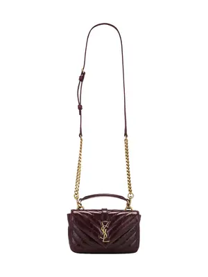 Saint Laurent Saint Laurent Mini College Chain Bag Hot Wine
