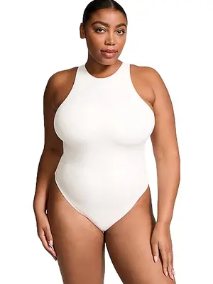 Victoria's Secret Bodywear Feathersoft™ Innovation Tank Bodysuit - White,ivory