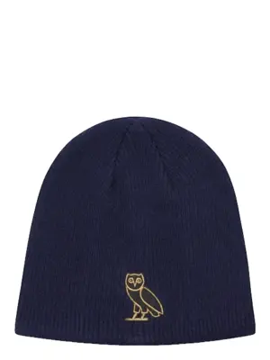 OVO Classic Owl Cuffless Beanie Navy