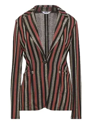 LIU •JO Striped Blazer - Brown