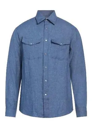 Dunhill Shirt Size Linen - Blue