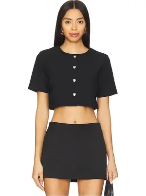 Amanda Uprichard Finley Top - Black