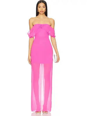 Amanda Uprichard Darien Maxi Dress - Azalea