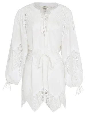 AMIR SLAMA Amir Slama Lace-Panelled Dress