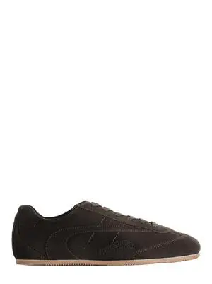 Cos Minimal Leather Sneakers Brown