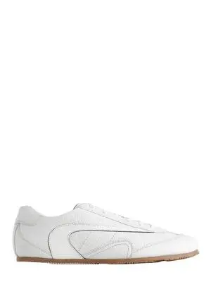 Cos Minimal Leather Sneakers White
