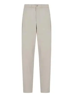 Giorgio Armani Washed Silk-blend Trousers - Green
