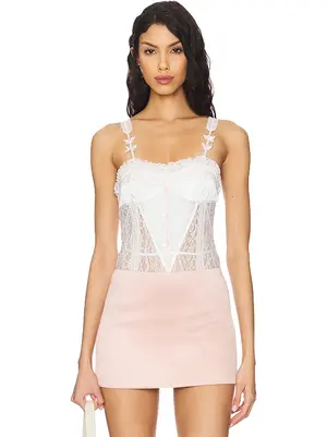 Free People X Intimately Fp Sweet Cheeks Bodysuit - White Combo