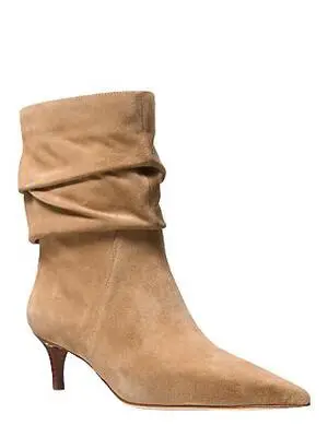 Michael Kors Dawn Suede Ankle Boots - Natural