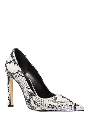 Michael Kors Michael Kors Amara Snake Embossed Leather Pump Grey