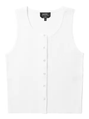 A.p.c. Button-down Tank Top - White
