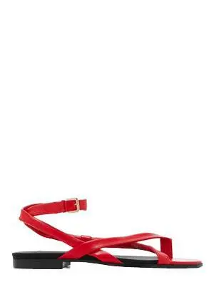 Co Co Leather Sandals Red