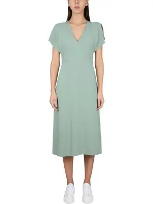 BOSS V-neck Dress - Green
