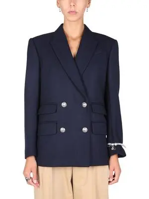 Alexander McQueen Double-breasted Jacket - Blue