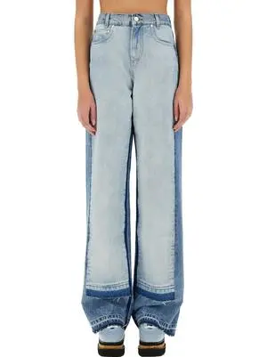 Stella McCartney Straight Leg Jeans With Paneled Design - Denim