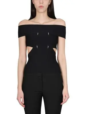 Alexander McQueen Cut Out Top - Black