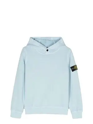 Stone Island Hooded Sweatshirt - Baby Blue