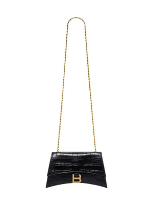 Balenciaga Crush Chain Shoulder Bag - Black