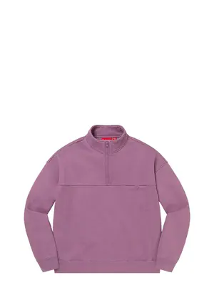 Supreme Washed Half Zip Pullover - Purple