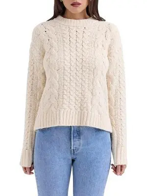 HOUSE OF CB HOUSE OF CB Jasper Chenille Cable Cotton-Blend Sweater