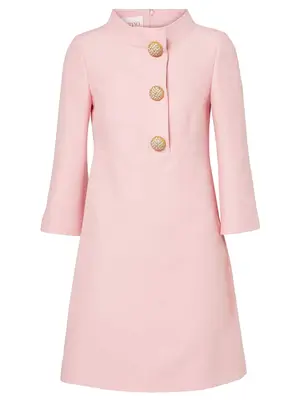 Valentino Garavani Crepe Couture Embellished Minidress - Pink