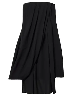 JW Anderson Draped Off-shoulder Bustier Dress - Black