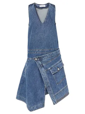 JW Anderson Denim Wrap Dress - Blue
