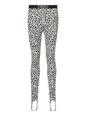 Versace Leopard-print Leggings - Neutrals