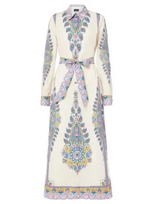 Etro Printed Cotton-blend Shirt Dress - Multicoloured