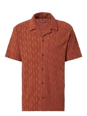 Frescobol Carioca Roberto Cotton Bowling Shirt - Brown