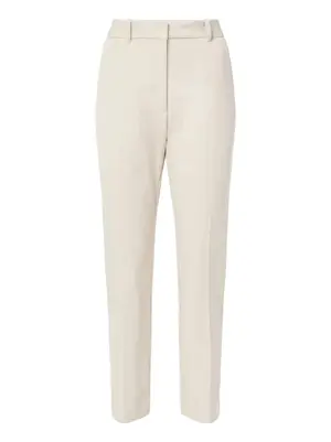 JOSEPH Coleman Cropped Gabardine Slim Pants - Blue